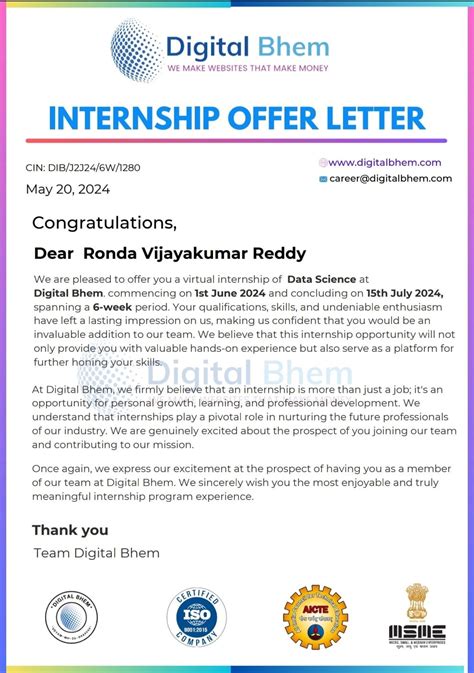 Ronda Vijayakumar Reddy On Linkedin Digitalbhem Aicte