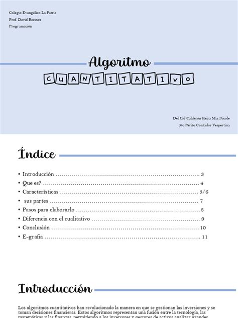 Algoritmo Cuantitativo Progra Pdf Algoritmos Lenguaje De Programación