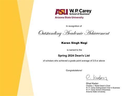 Karan Singh Negi On Linkedin Im Excited To Share That I Made It To The Deans List For Spring