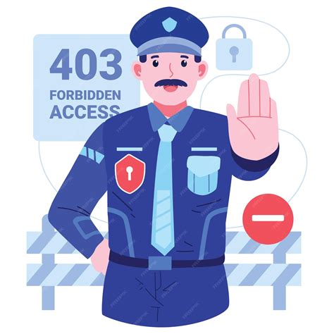 Premium Vector Error 403 Character Illustration