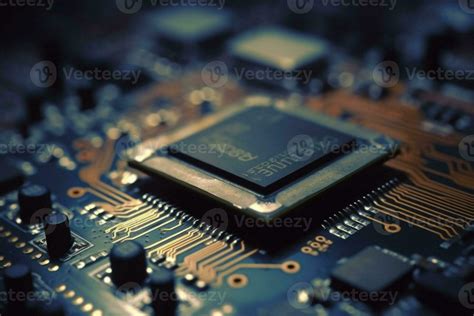 Circuit Board Central Computer Processors CPU Concept Motherboard Digital Chip Stock