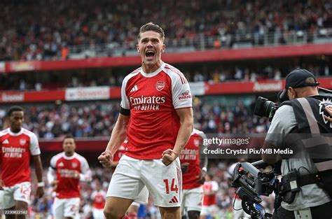Viktor Gyokeres Of Arsenal Goal Celebration After Scoring To Put