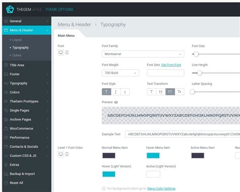 Menu Header TheGem WordPress WooCommerce Theme Documentation