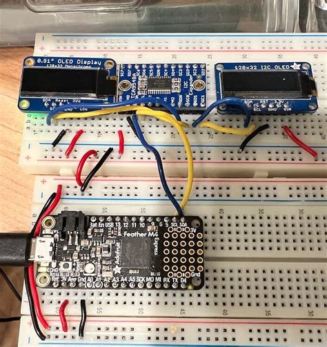 Multiplex Two Ssd1306 Oled I2c Displays Using Tca9548a Leds And Multiplexing Arduino Forum
