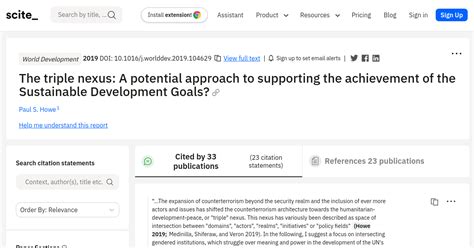 The Triple Nexus A Potential Approach To Supporting The Achievement Of The Sustainable