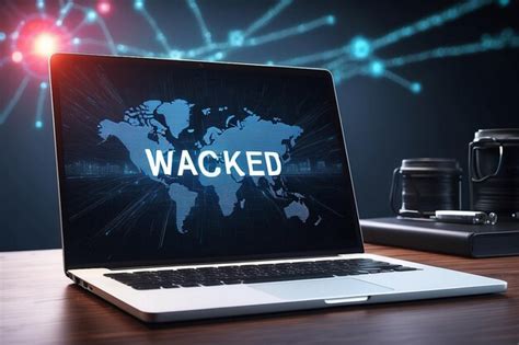 Premium Photo System Hacked Warning Alert On Notebook Laptop Cyber Attack On Computer Network