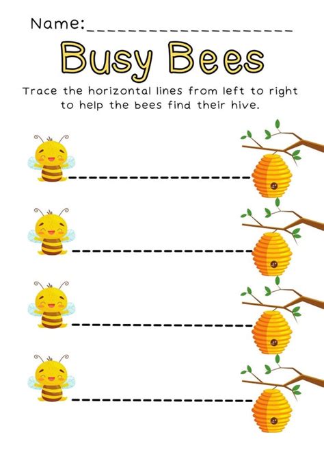 Tracing Horizontal Lines Worksheets