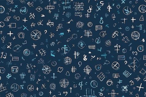 Premium Photo Blue Mathematical Plus Symbols Pattern Math Design Elements Background Medical