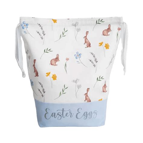 Drawstring Vintage Easter Bags Painted Donkey