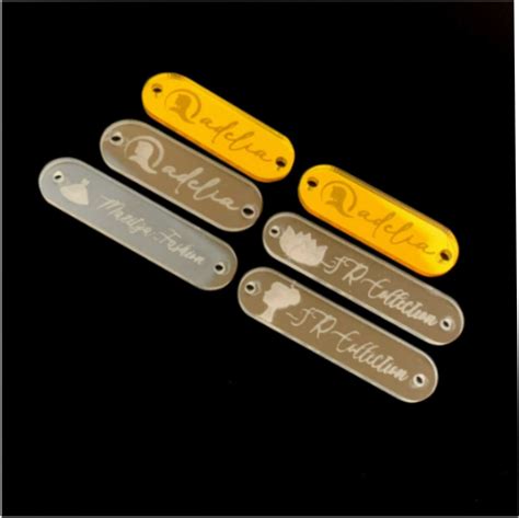 Label Akrilik Mirror Label Jilbab Label Hijab Label Produk Merk Logo Produk Custom Logo