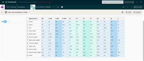 How Size Set Breakdown Template Works Techpacker