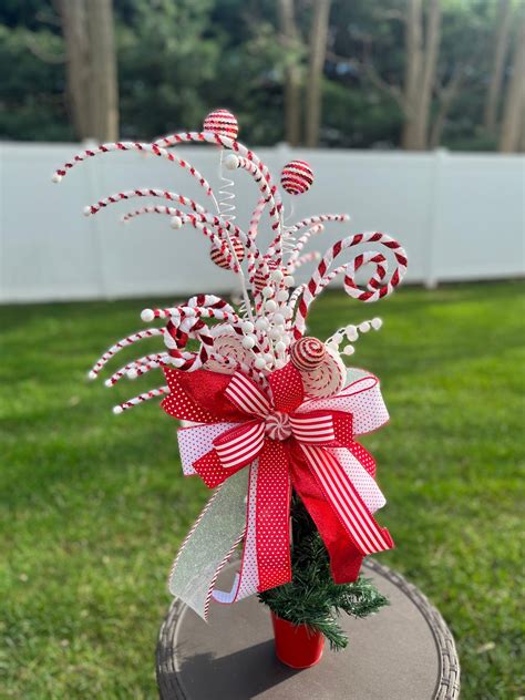 Christmas Tree Topper Candy Tree Topper Peppermint Tree Topper Candy Cane Tree Topper