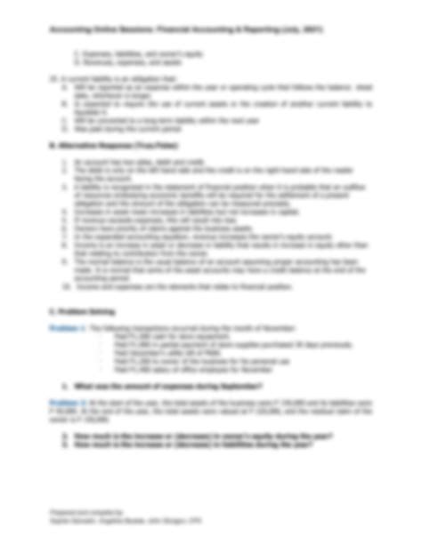 Solution 2 Practice Exercises Accounting Equation 5 Major Accounts Rules Of Debit And Credit