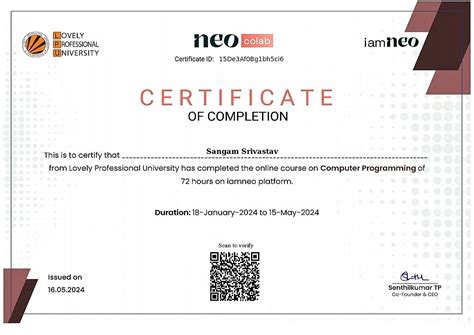 Certification Cprogramming Neocolab Softwaredevelopment Continuouslearning