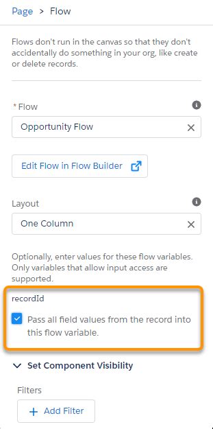 Lightning How Do I Pass A Variable To A Flow Component On A Lighting