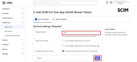 Okta Provisioning Settings Acall Helpcenter
