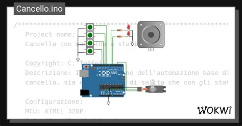 Cancello Ino Wokwi ESP32 STM32 Arduino Simulator