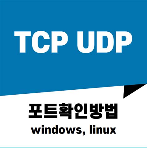tcp udp 포트확인 port 접속 명령어 실행