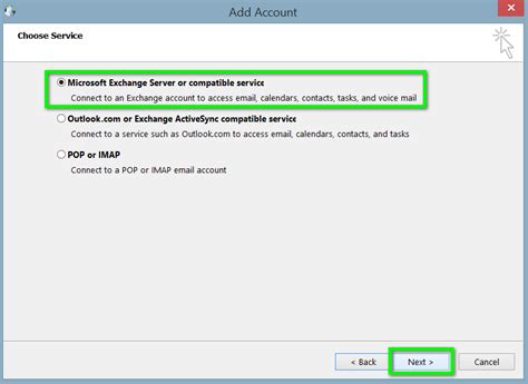 Office Outlook Exchange Configuration Office Of Information Technology