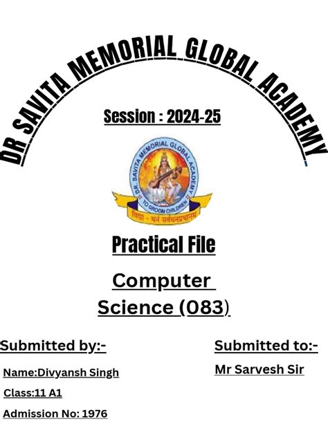 computer practical file pdf