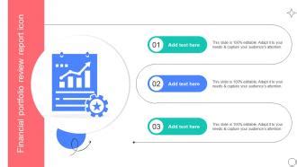 Financial Portfolio Review Report Icon PPT PowerPoint