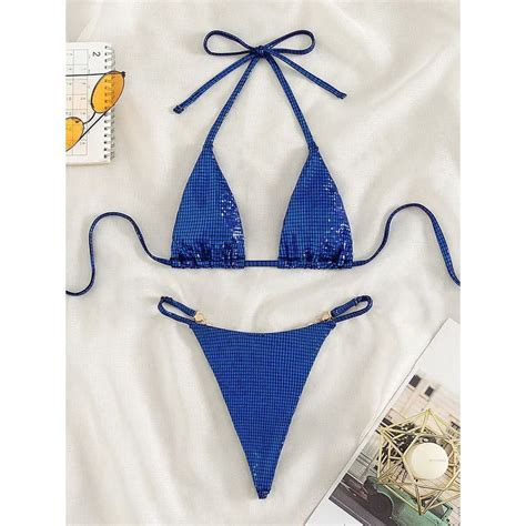 Mini Micro Thong Bikini Sexy Diamond Two Piece Set Sunnybikinis