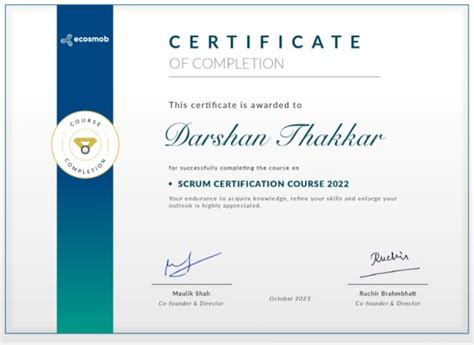 Darshan Thakkar On Linkedin Scrum Certification Course
