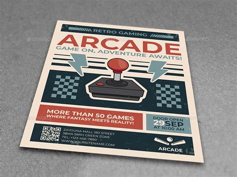 Arcade Retro Game Flyer Template Print Templates Graphicriver
