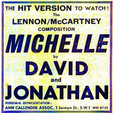 The Overlanders David And Jonathan Michelle 1966
