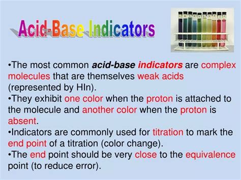 Ppt Acid Base Indicators Powerpoint Presentation Free Download Id 9502463