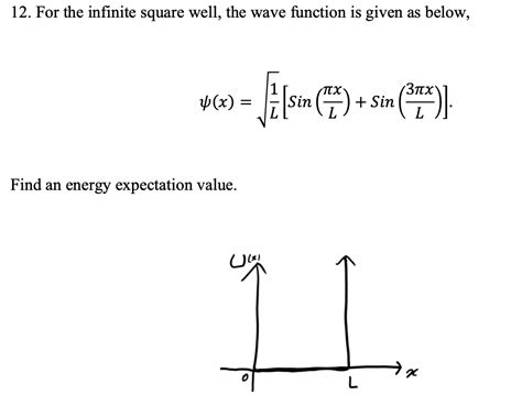 Solved 12 For The Infinite Square Well The Wave Function