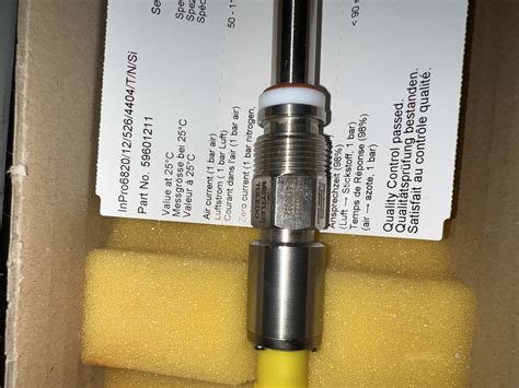 Mettler Toledo Inpro6820 12 526 4404 T N Si Polarographic Dissolved Oxygen Sensors 59601211