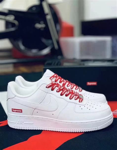 Supreme X Nike Air Force 1 Low White Cu9225 100 All Nike Shoes Nike