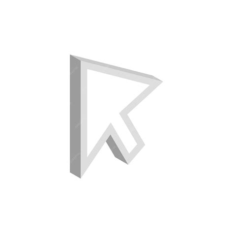 Premium Vector Mouse Cursor Is Over Object Icon In Isometric 3d Style