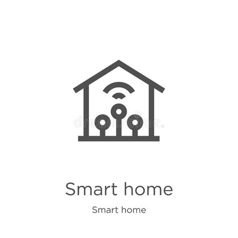 Smart Home Icon Vector From Smart Home Collection Thin Line Smart Home Outline Icon Vector