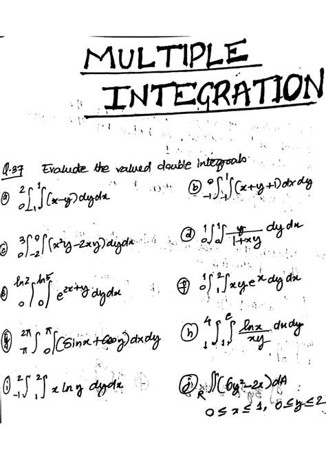 Solution Multiple Integration Assignment 1 2 Studypool