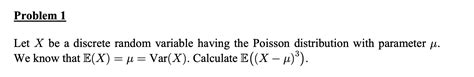 solved let x be a discrete random variable having the