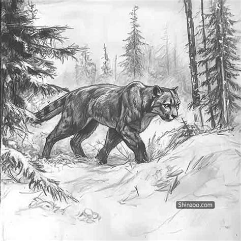 Cougar Drawing Ideas How To Draw Cougar Sketch Illustration Art