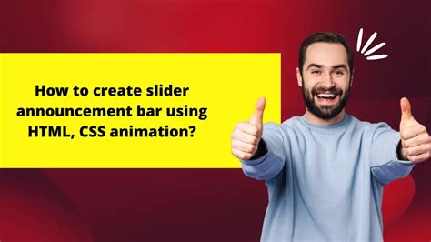 How To Create Slider Announcement Bar Using Html Css How To Design