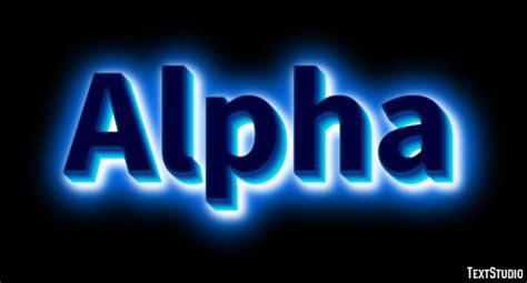 Alpha Text Effect And Logo Design Word