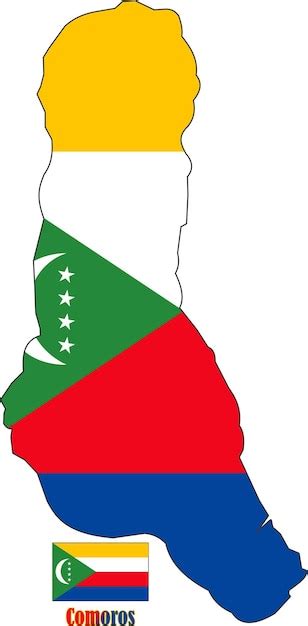 Premium Vector Comoros Map And Flag