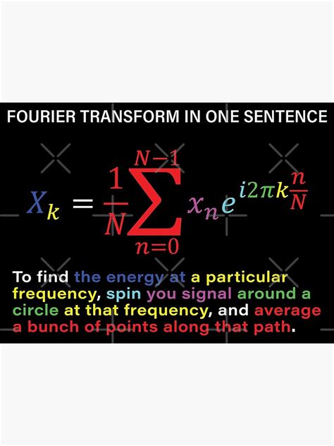 Fourier Transform Formula Poster For Sale By Sciencecorner Redbubble