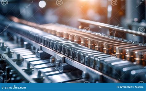 Manufacturing Assembly Line In Operation Representing Industrial