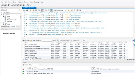 Sql Dataanalysis Datascience Mysql Database Projectmanagement Cardekho Dataextraction