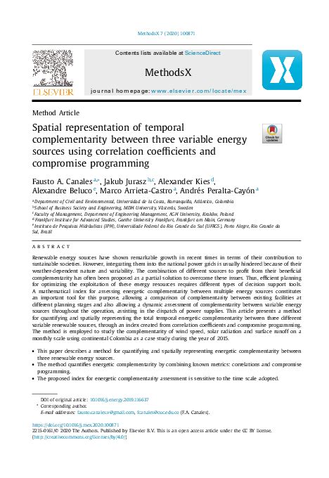 Pdf Spatial Representation Of Temporal Complementarity Between Three Variable Energy Sources