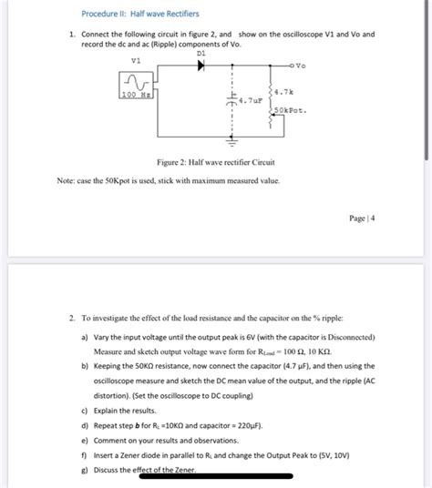 Solved Experiment 3 Diode Applications Voltage Regulator