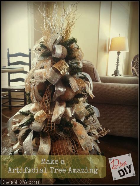 How To Make A Artificial Tree Look Amazing Diva Of DIY Xmas Tree Decorations Christmas Diy