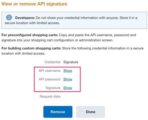 Accessing Api Credentials On Paypal Paypal Accounting Administration