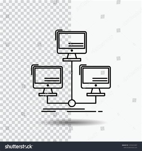 Database Distributed Connection Network Computer Line Stock Vector Royalty Free 1255501897