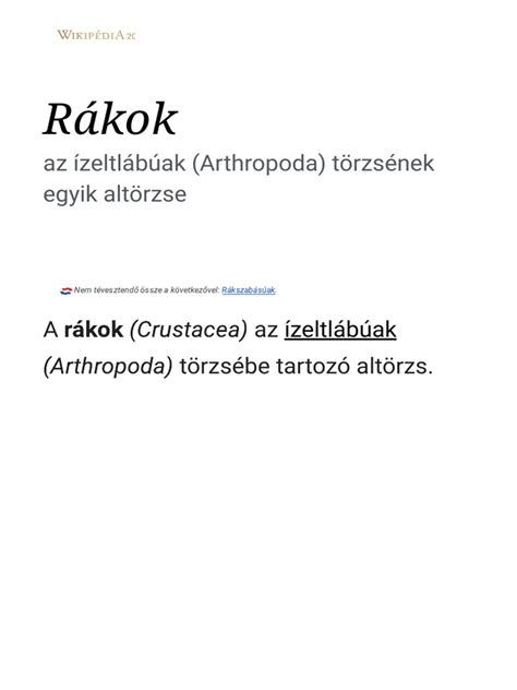 Rákok Wikipédia Pdf